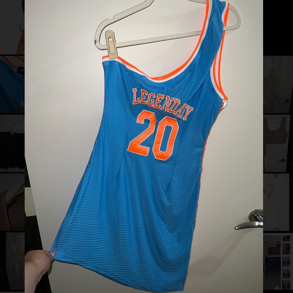 Shane Justin | Dresses | Shane Justin Hot Jersey Blue Orange | Poshmark
